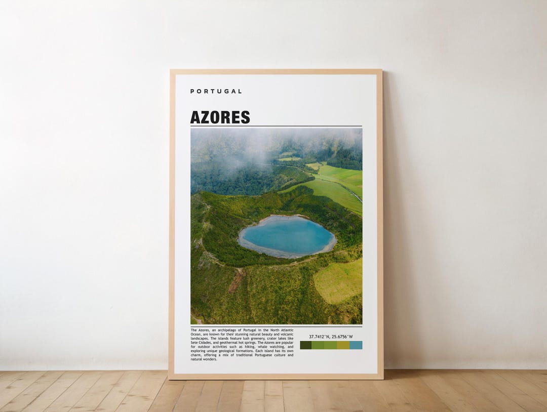 Azores Print, Travel Poster, Azores Art, Azores Poster, Azores Photo ...