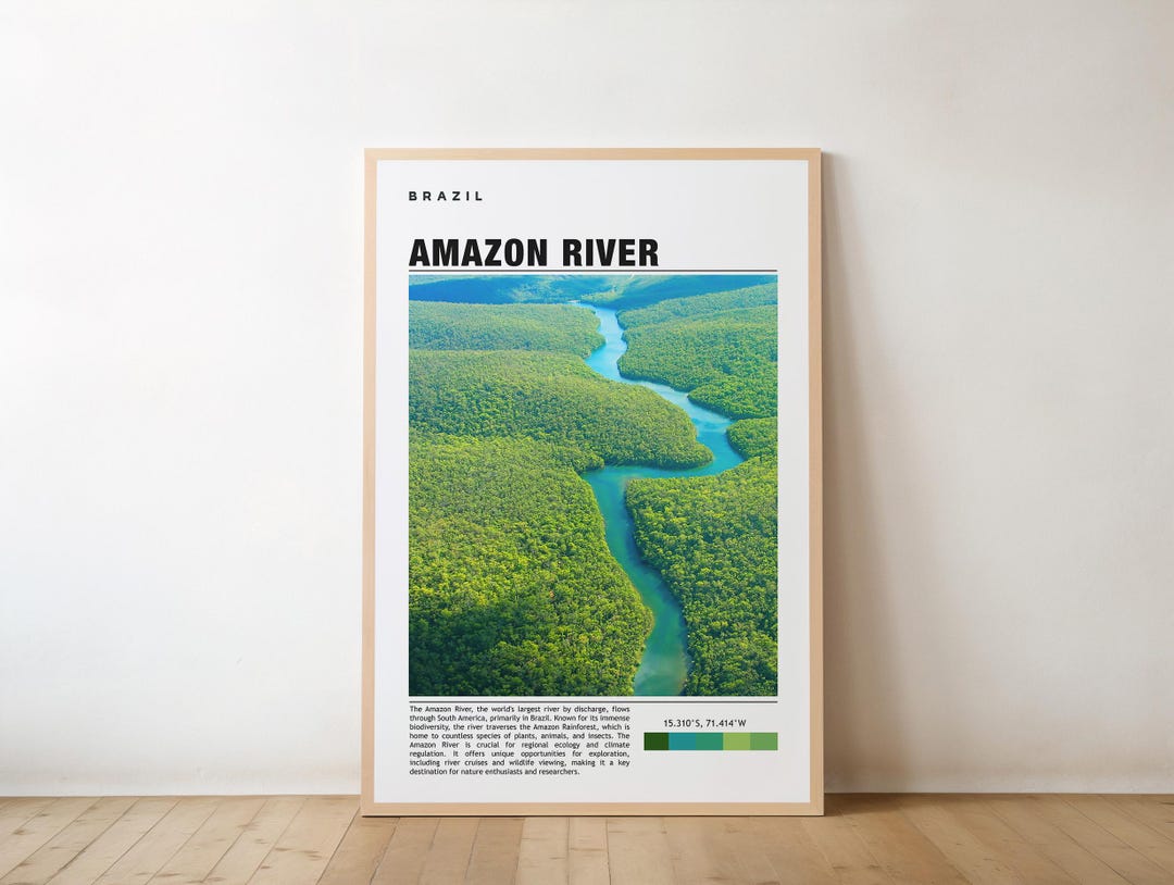 Amazon River Print, Amazon River Art, Amazon River Poster, Amazon River ...