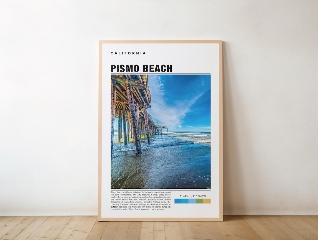 Pismo Beach Print, Pismo Beach Poster, Pismo Beach Wall Art, Pismo ...
