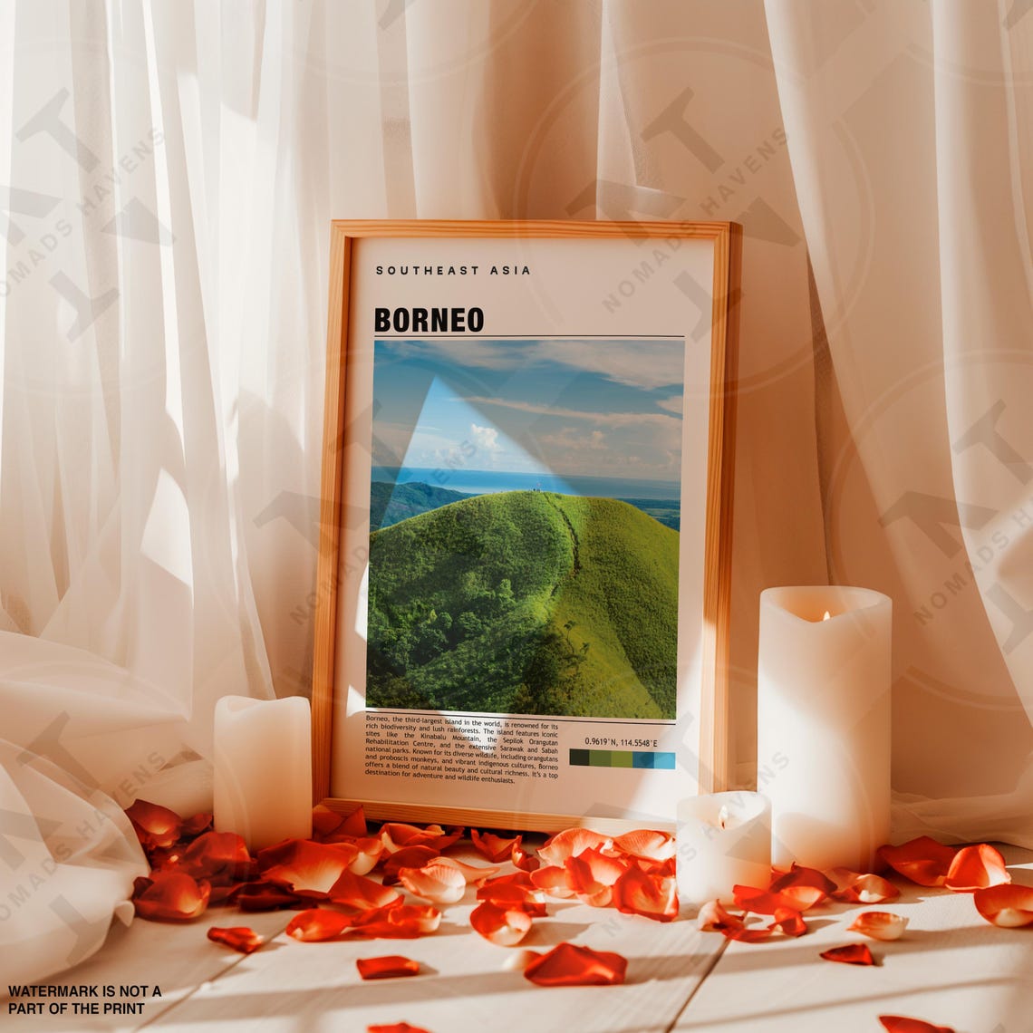 Borneo Art Print: Scenic Travel Poster (digital Download) - Etsy