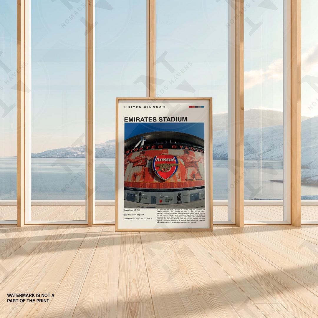 Emirates Stadium Art, Football Stadium Art, Emirates Print, Football ...