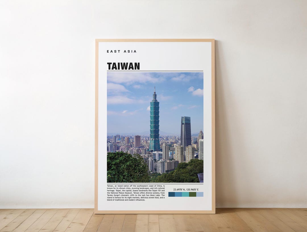 Taiwan Travel Poster, Taipei Cityscape Art Print - Etsy