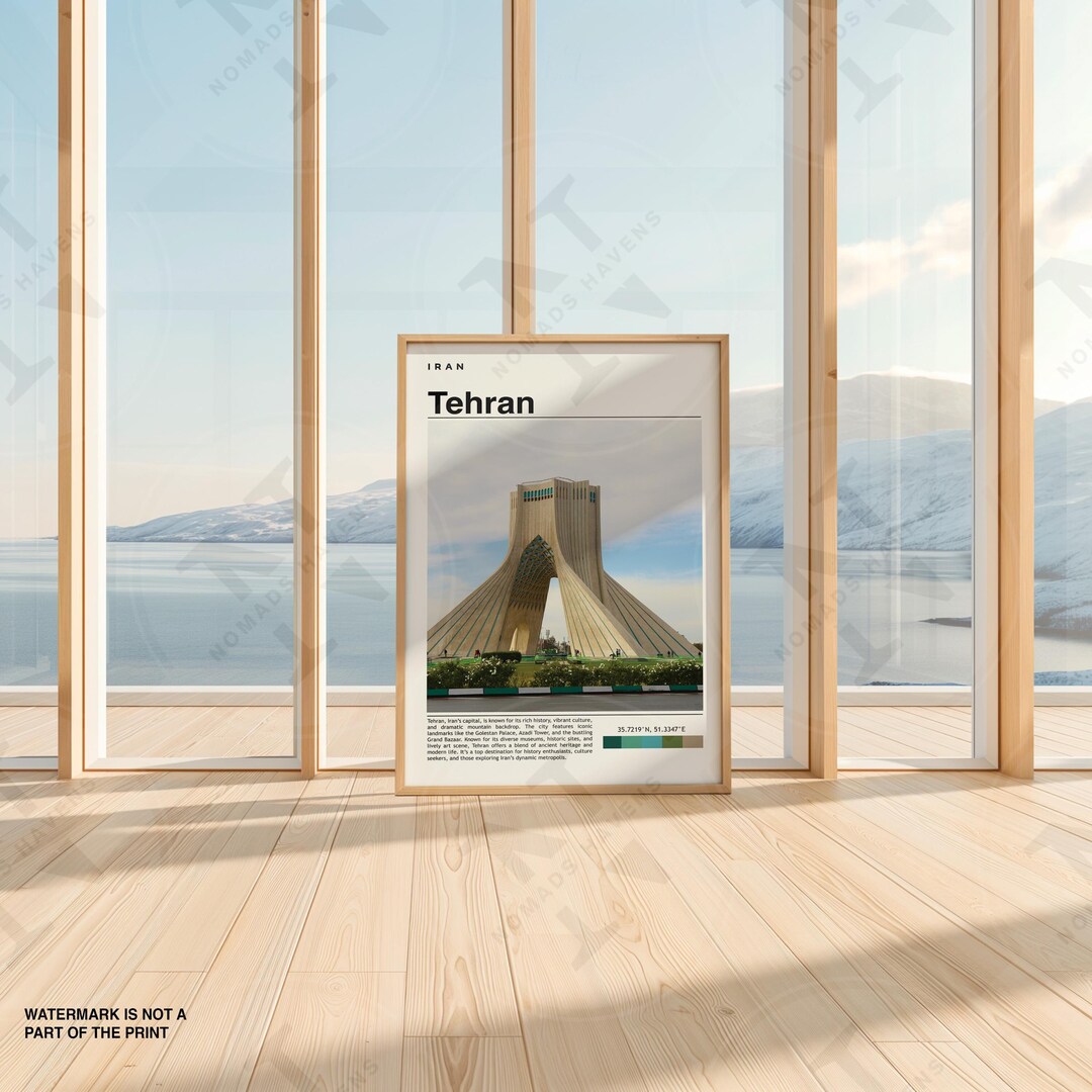 Tehran Print, Vintage Poster, Tehran Art, Tehran Poster, Tehran Photo ...