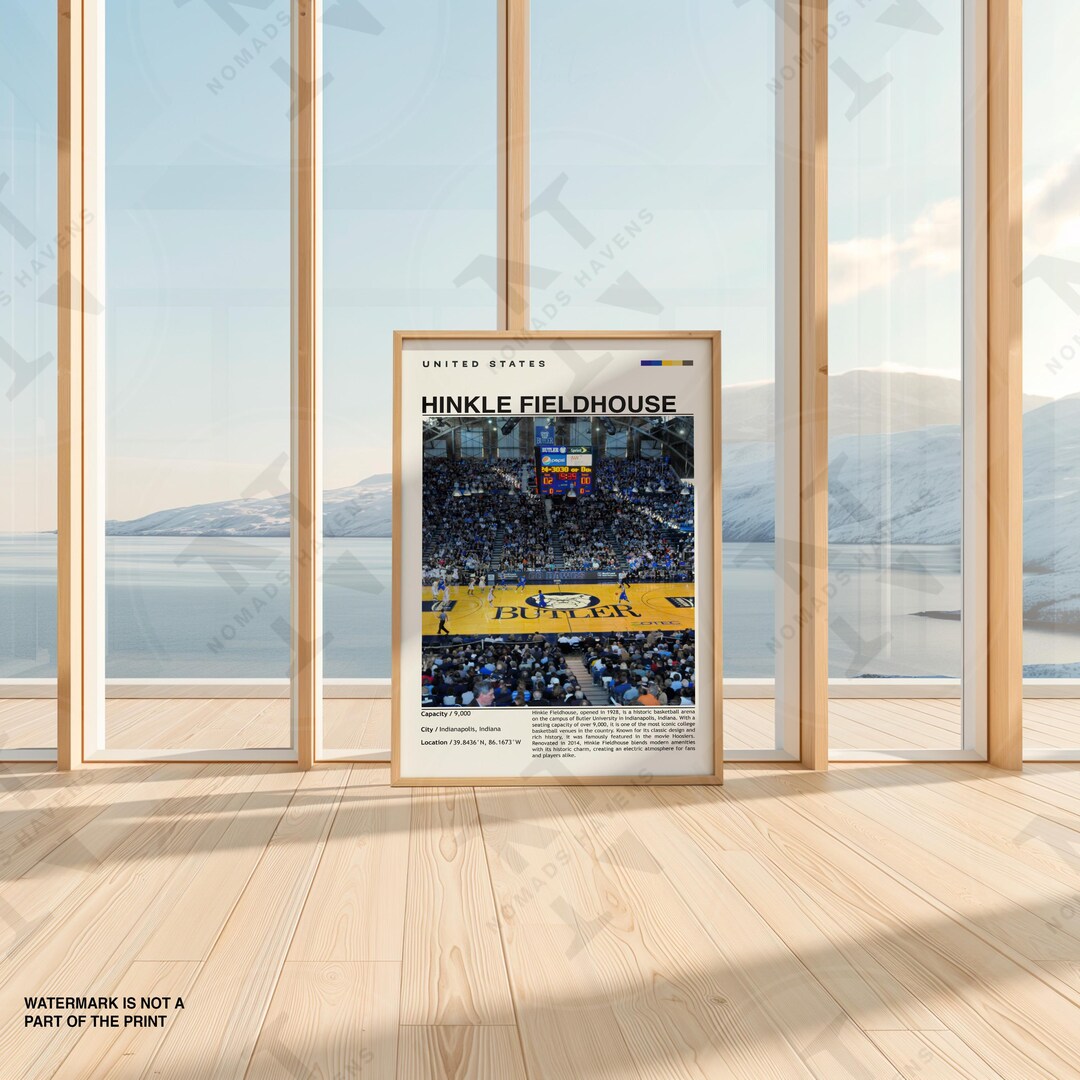 Hinkle Fieldhouse, Stadium Art, Sports Poster, Basketball Arena ...