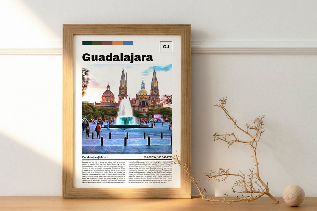 Guadalajara Travel Poster, Guadalajara Wall Art, Guadalajara Poster ...