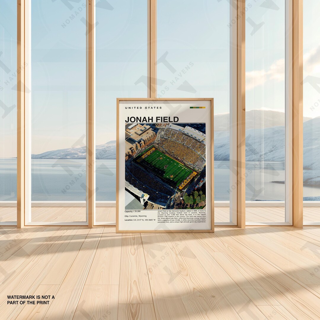 Jonah Field, Stadium Art, Sports Poster, Football Field, College Venue ...