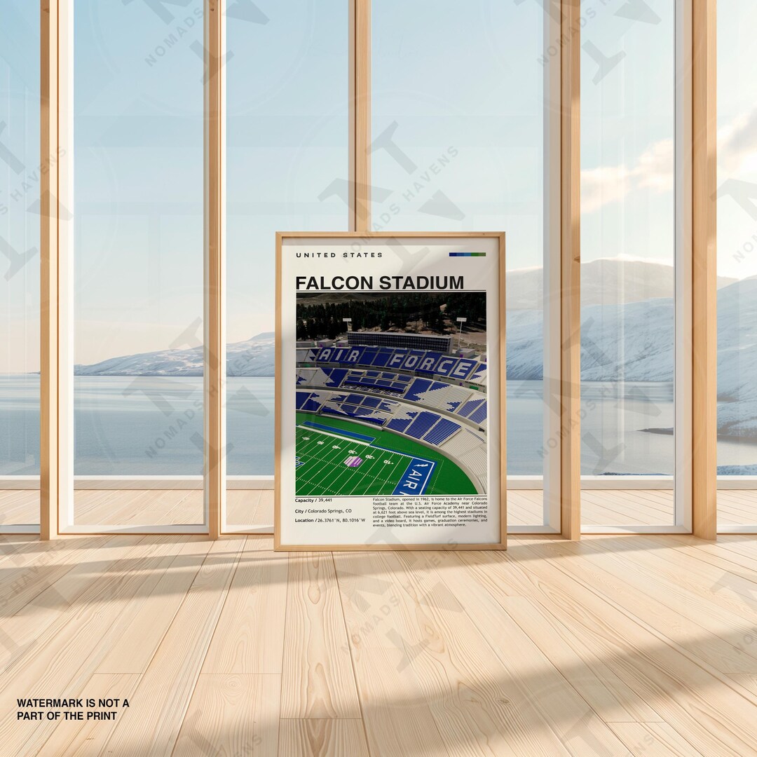 Falcon Stadium, Stadium Art, Sports Poster, Football Field, College ...