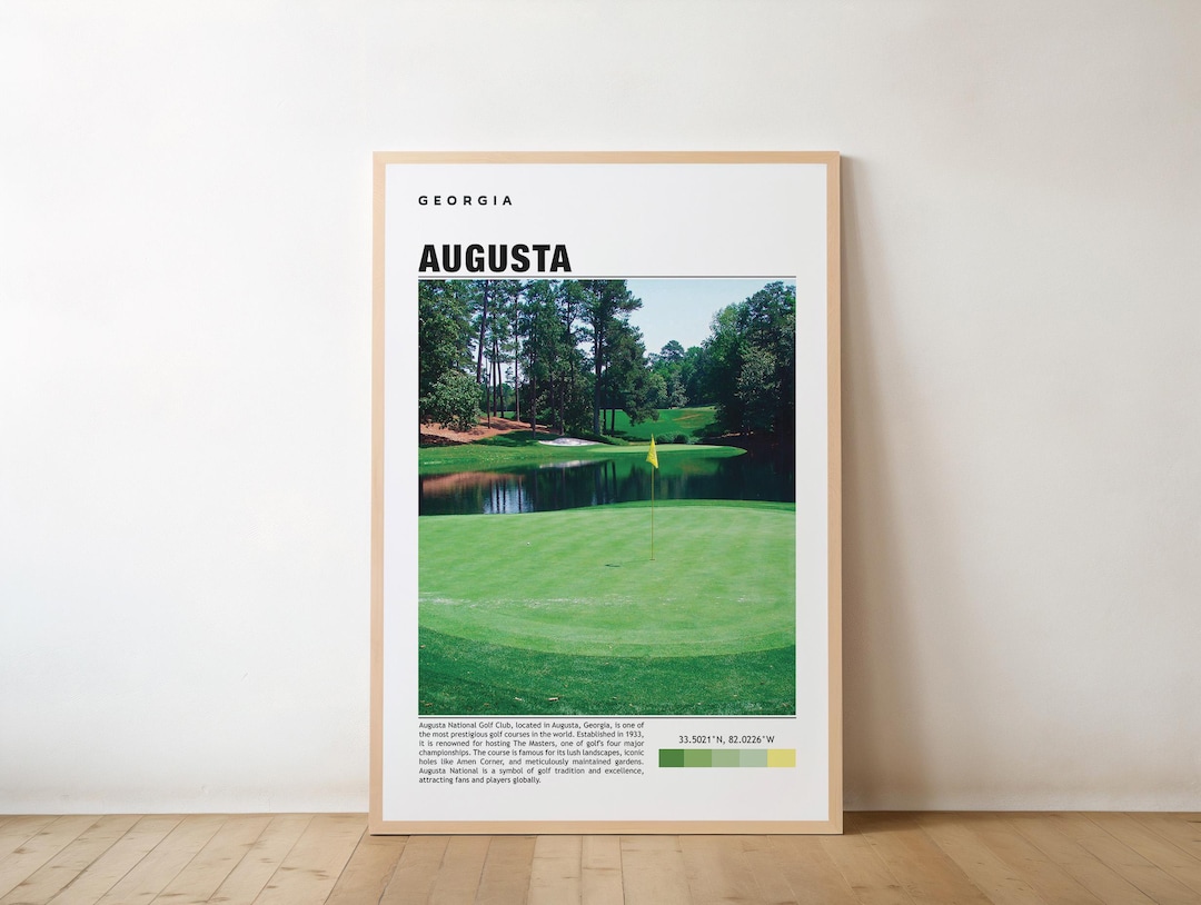 Augusta National Golf Wall Art - Vintage Travel Poster Print - Etsy
