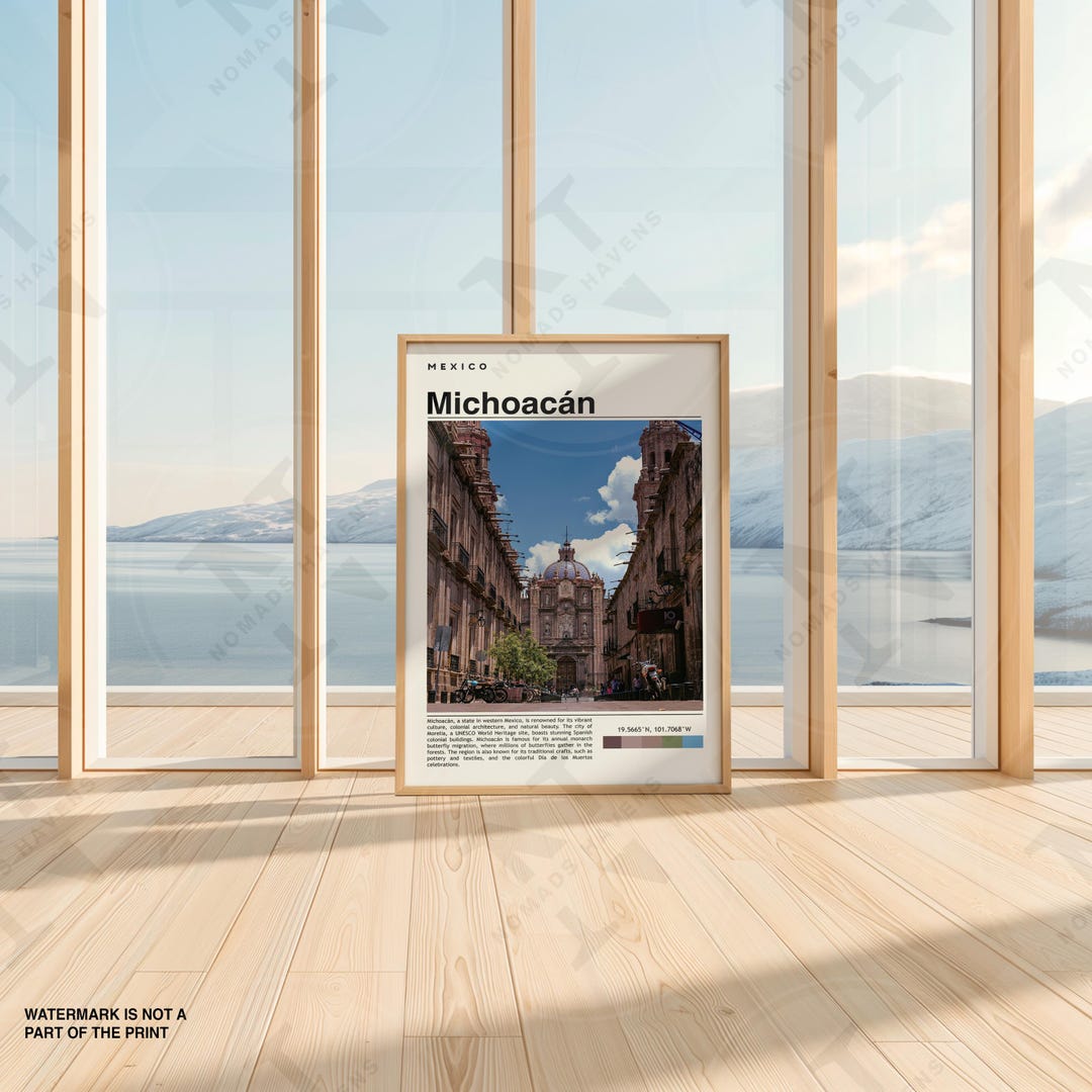 Michoacan Print, Mexico Print, Michoacan Poster, Michoacan Wall Art ...