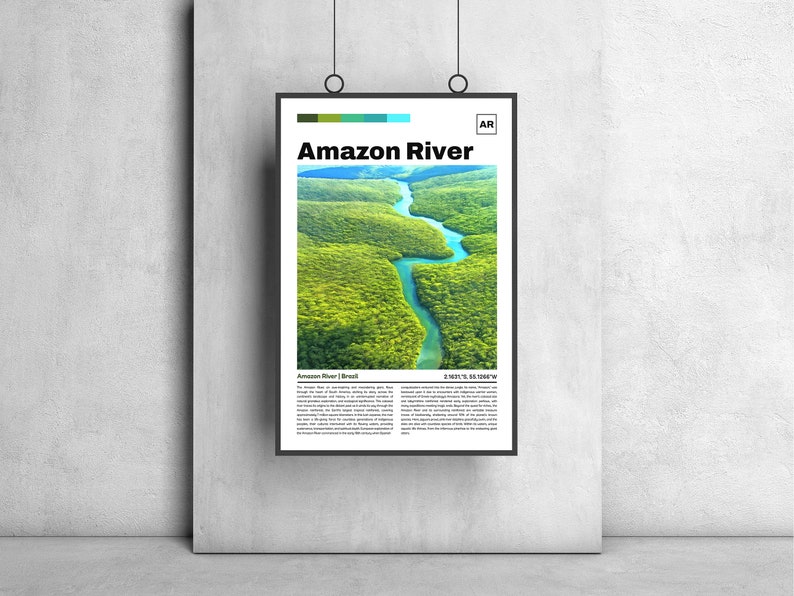 Amazon River Print, Amazon River Art, Amazon River Poster, Amazon River ...