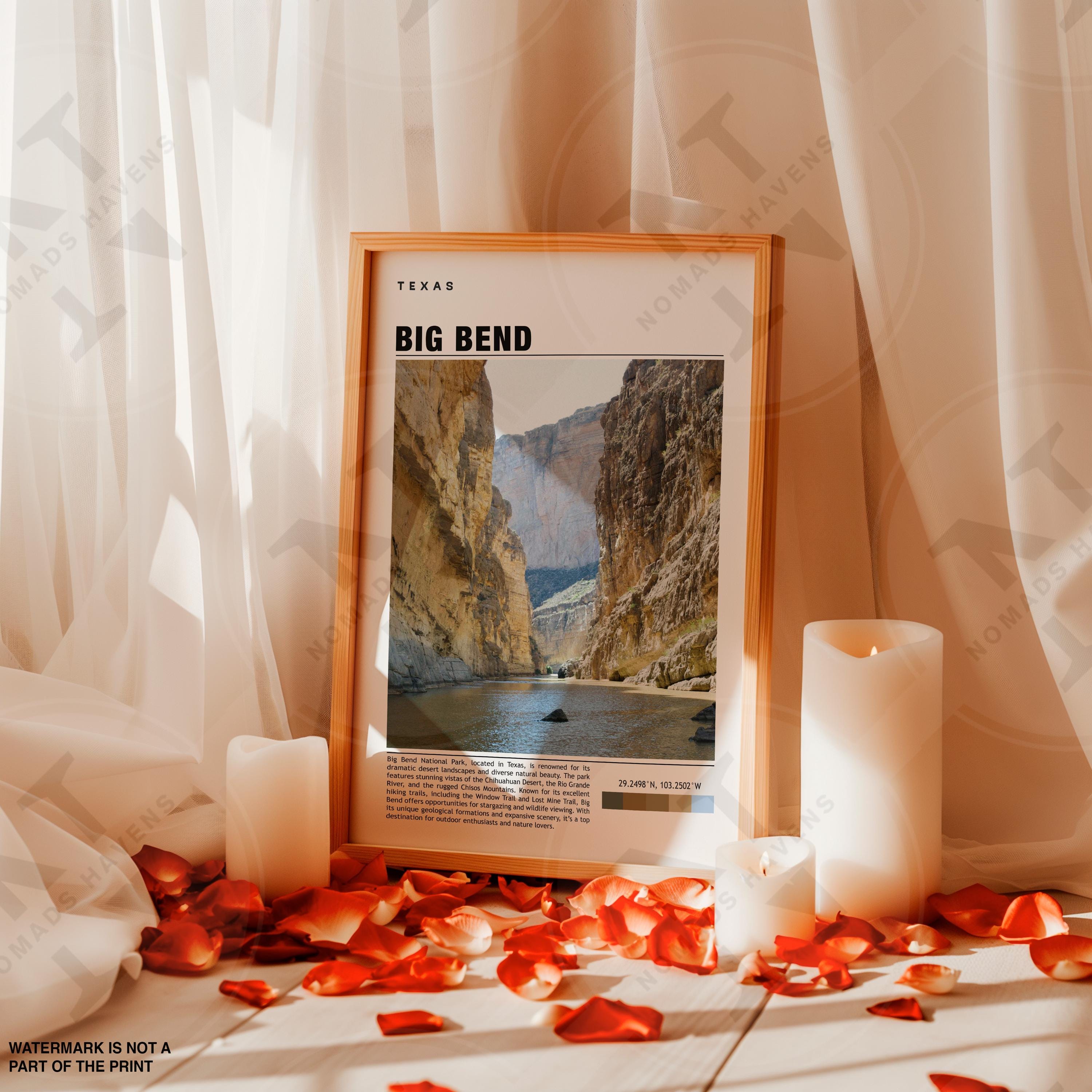 Big Bend National Park Poster, Big Bend Poster, Big Bend Print ...