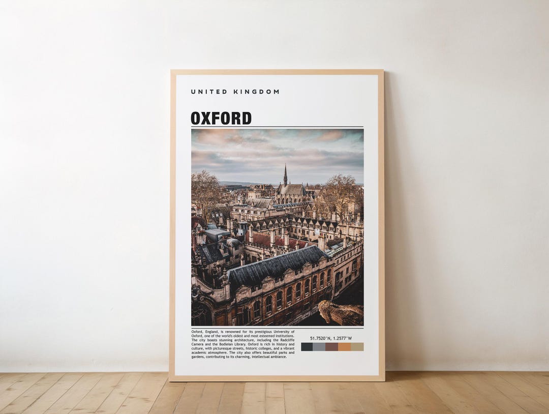 Oxford Print, Travel Poster, Oxford Art, Oxford Poster, Oxford Photo ...