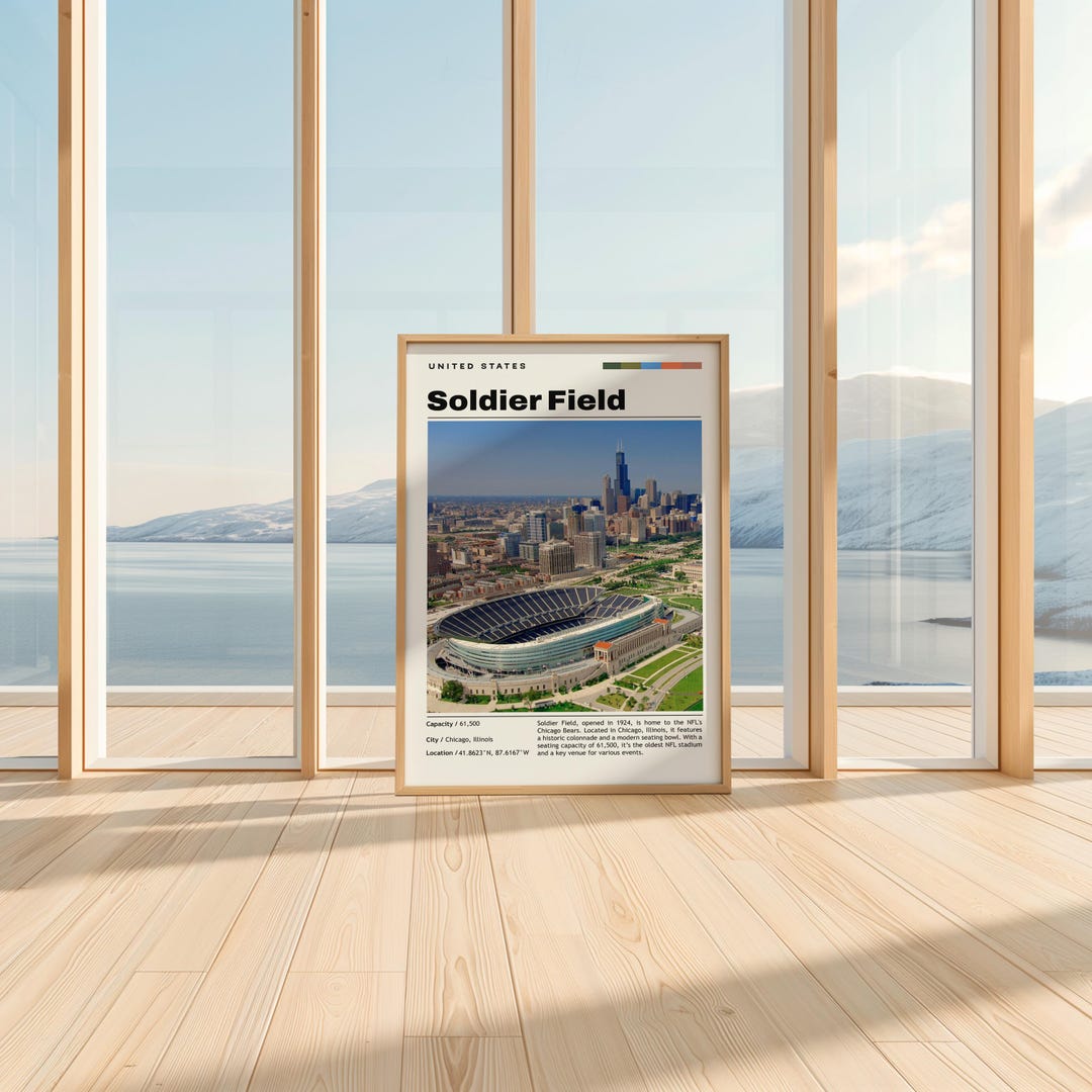 Soldier Field Print, Soldier Field Poster, Soldier Field Wall Art ...