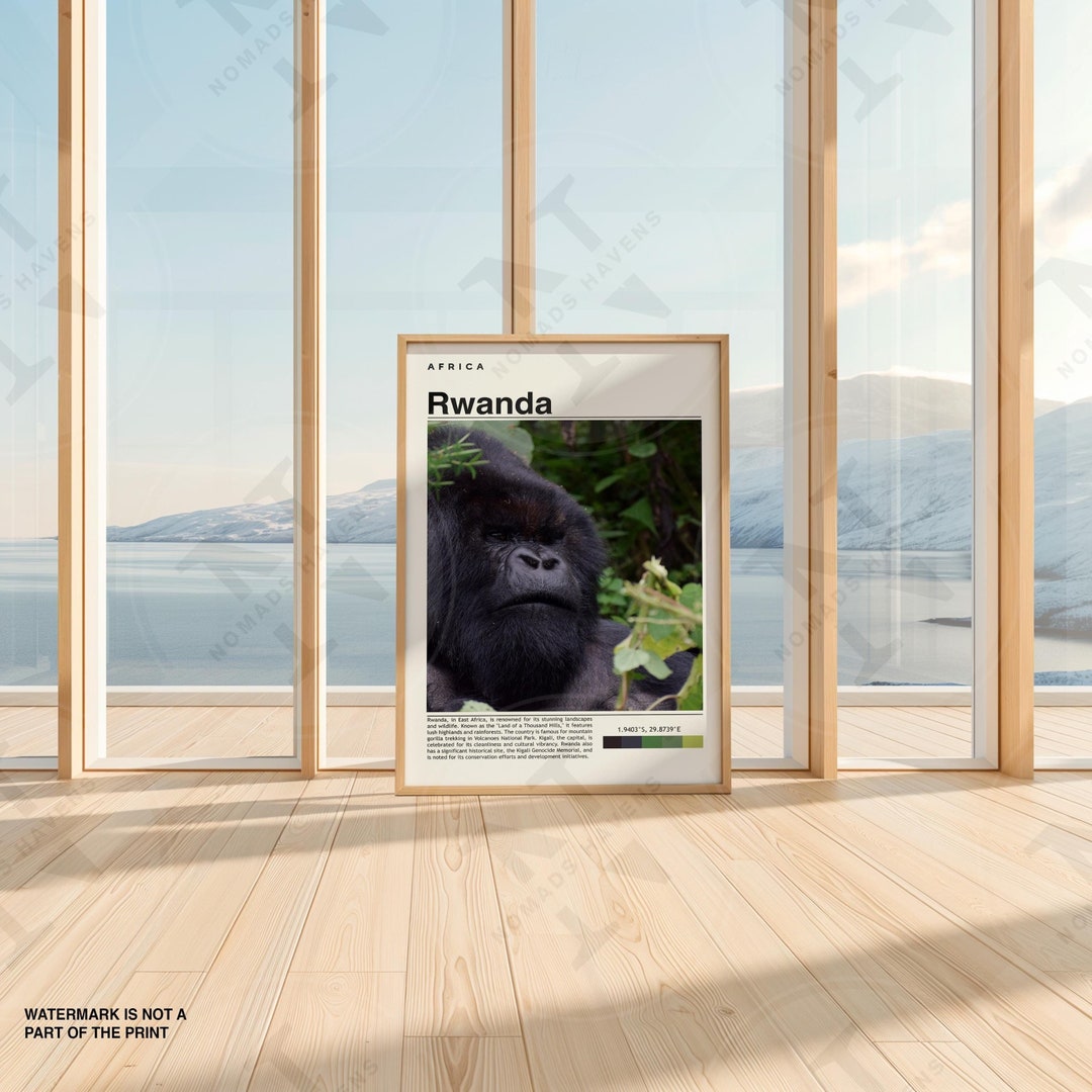 Rwanda Print, Rwanda Poster, Rwanda Wall Art, Rwanda Travel, Rwanda Art ...