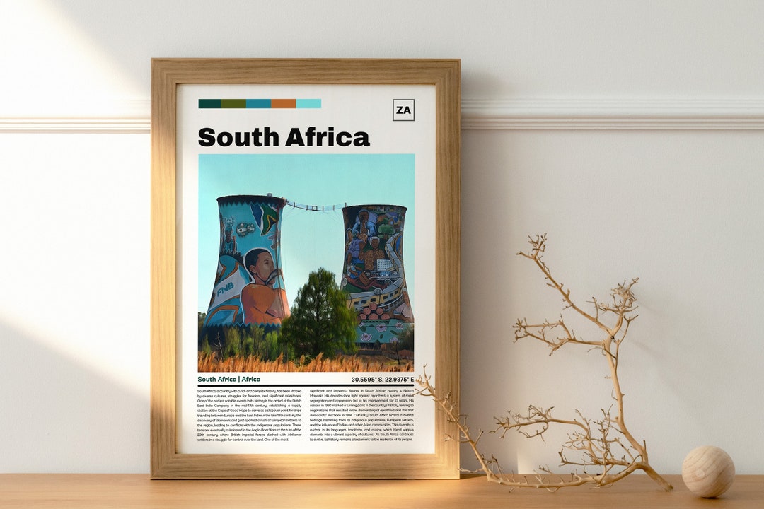 South Africa Print, South Africa Poster, South Africa Wall Art, South ...