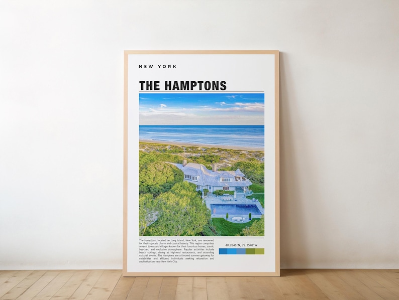 The Hamptons Print, the Hamptons Poster, the Hamptons Wall Art, the ...