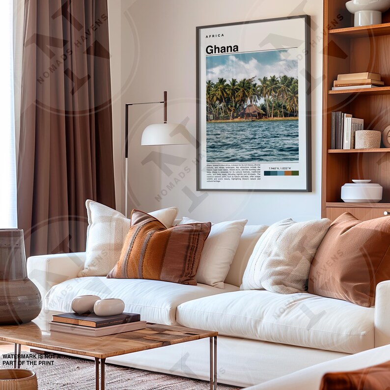 Ghana Print, Ghana Poster, Ghana Wall Art, Ghana Travel, Ghana Artwork ...