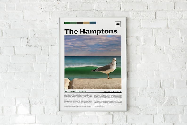 The Hamptons Print, the Hamptons Poster, the Hamptons Wall Art, the ...