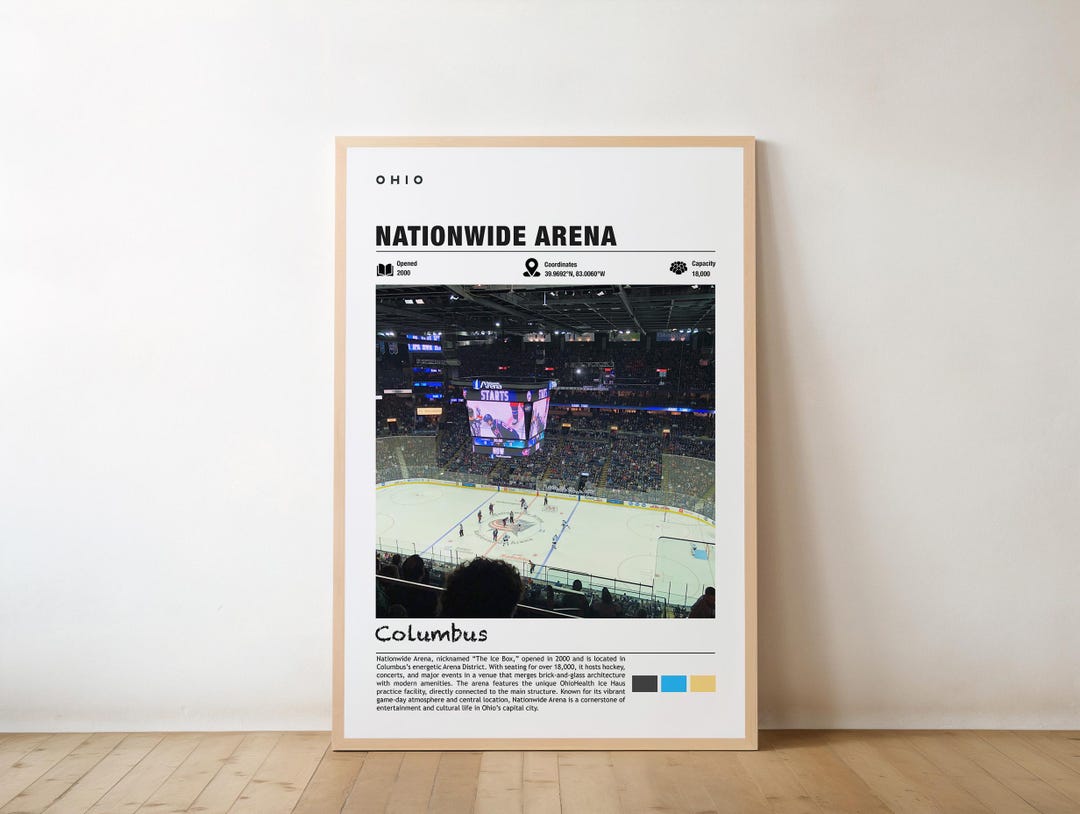 Nationwide Arena Poster: Columbus Hockey Stadium (physical or Digital ...