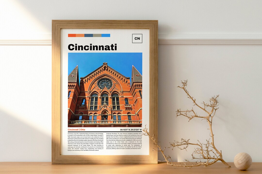 Cincinnati Print, Cincinnati Poster, Cincinnati Wall Art, Cincinnati ...