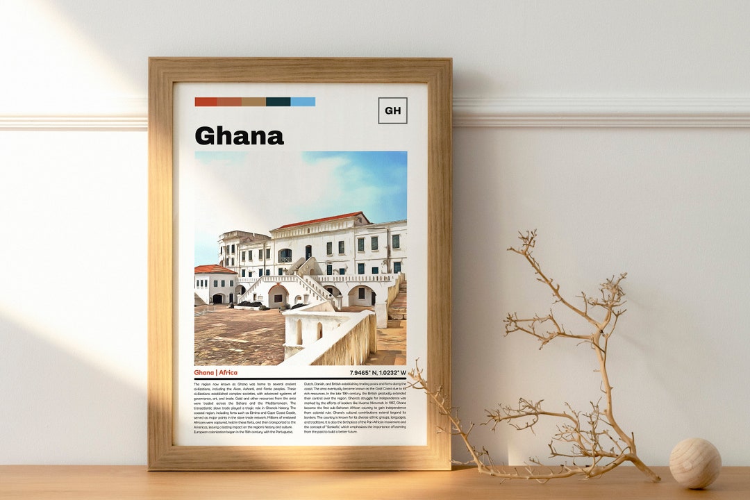 Ghana Print, Ghana Poster, Ghana Wall Art, Ghana Travel, Ghana Artwork ...