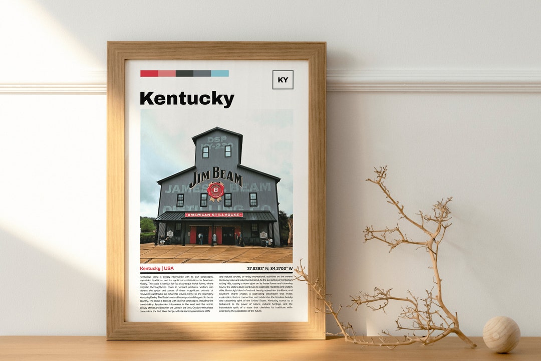 Kentucky Print Kentucky Poster Kentucky Wall Art Kentucky - Etsy