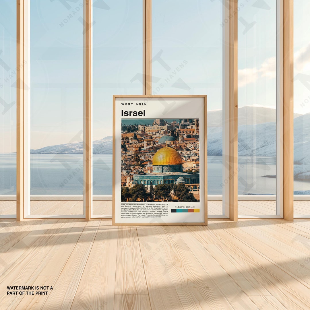 Israel Print, Vintage Poster, Israel Art, Israel Poster, Israel Photo ...