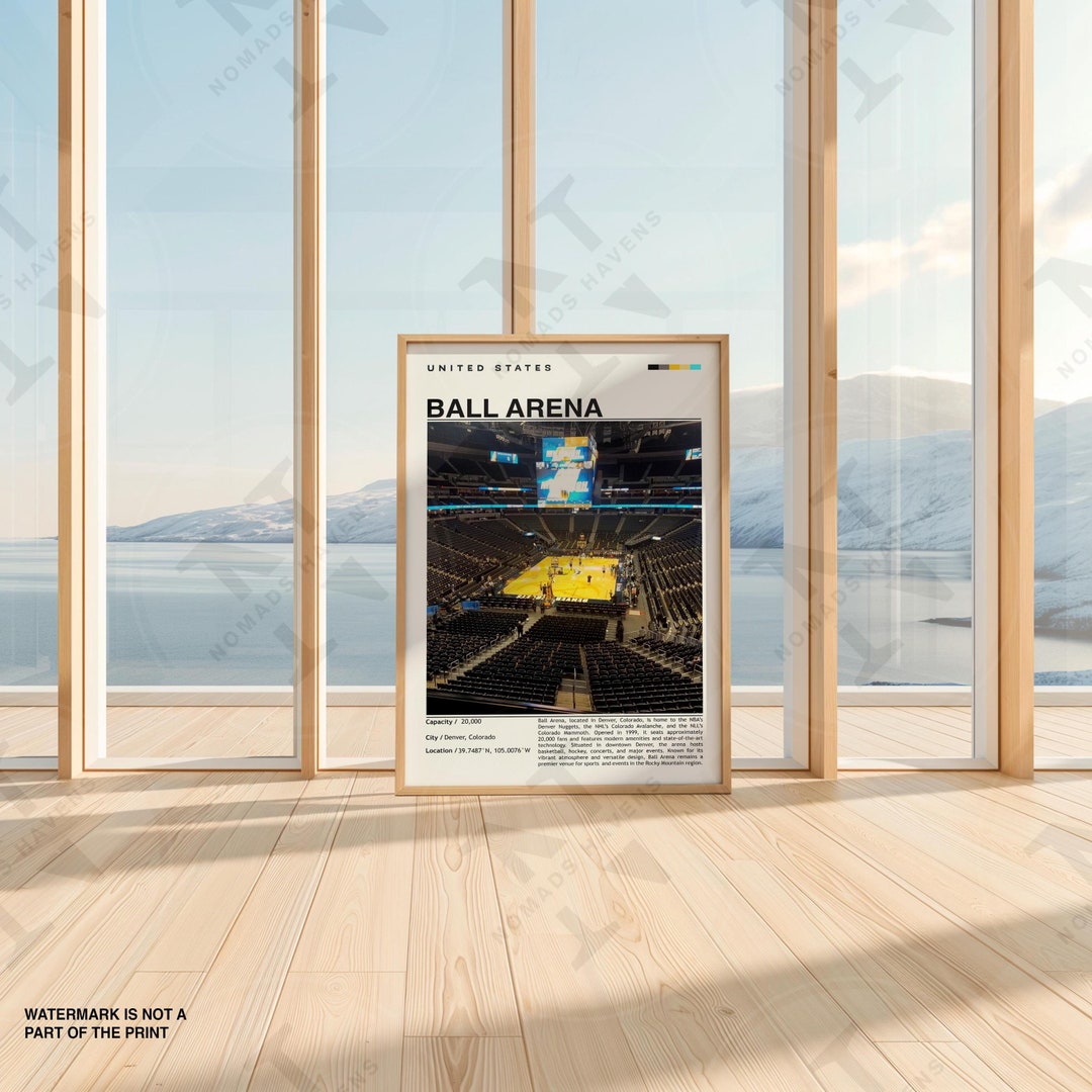 Ball Arena Art, Arena Print, Ball Arena Wall Art, Sports Venue Art ...