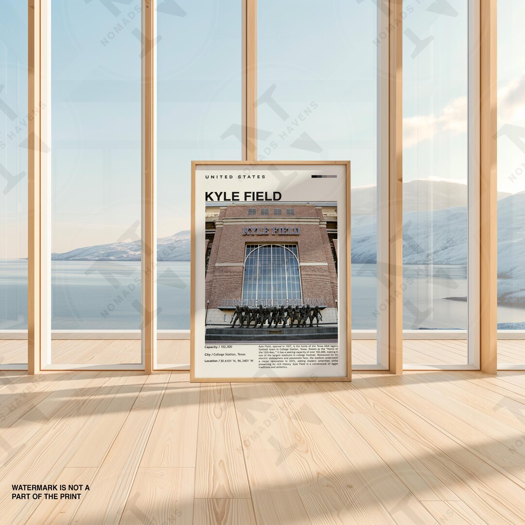 Kyle Field, Stadium Art, Sports Poster, Football Field, College Venue ...