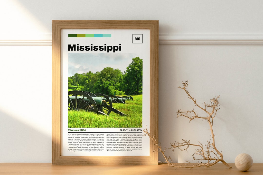 Mississippi Print Mississippi Poster Mississippi Wall Art - Etsy
