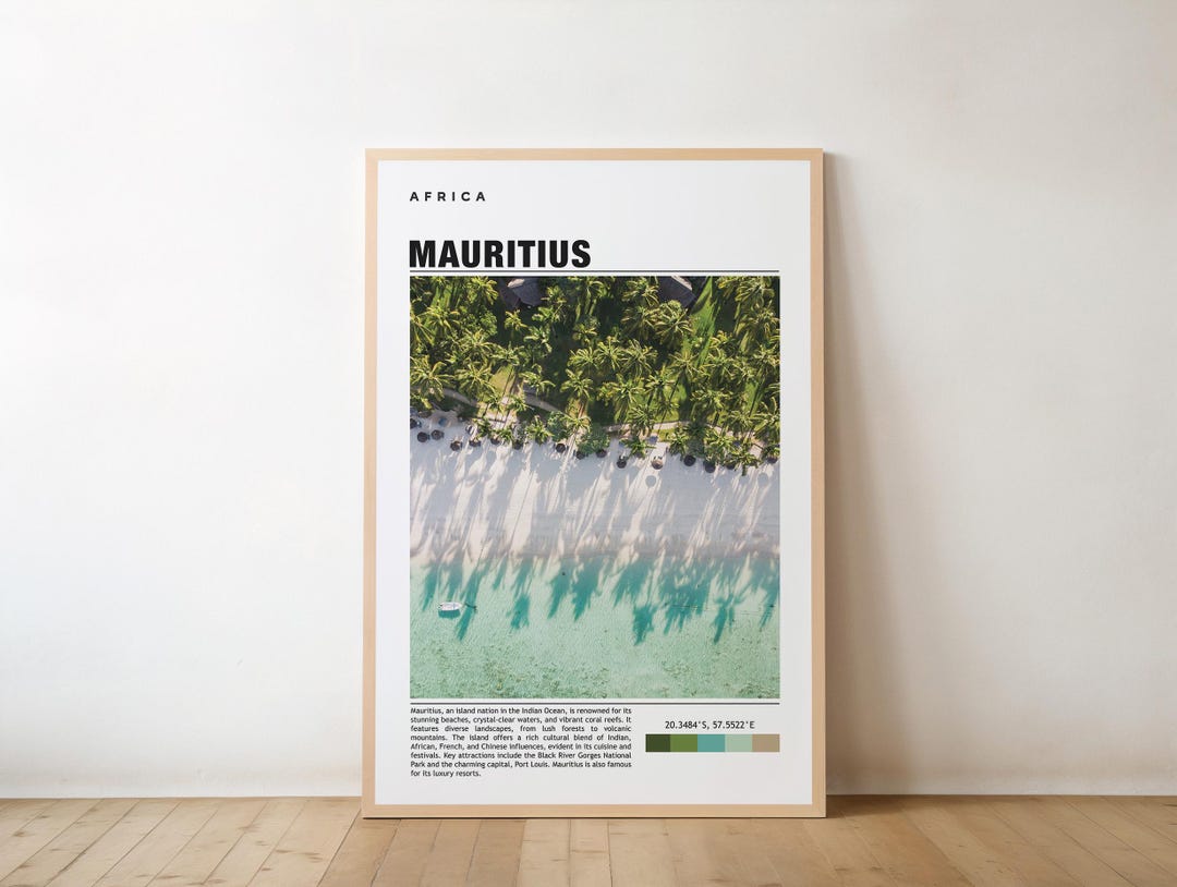 Mauritius Wall Art: Scenic Island Landscape - Tropical Decor - Etsy
