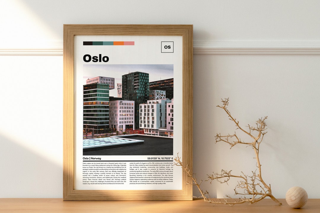 Oslo Print, Vintage Poster, Oslo Art, Oslo Poster, Oslo Photo, Oslo ...