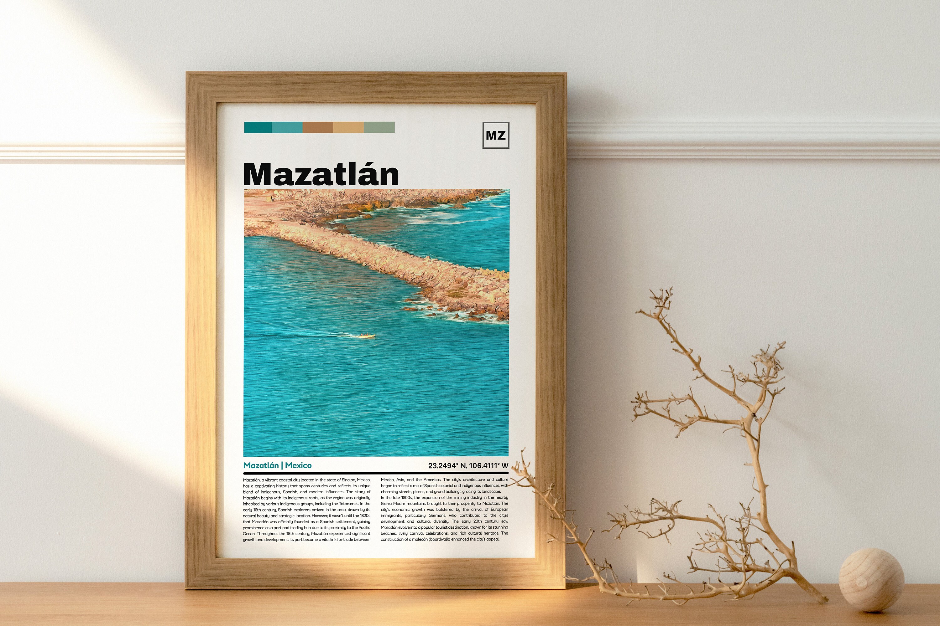Mazatlán Print, Travel Poster, Mazatlán Art, Mazatlán Poster, Mazatlán ...