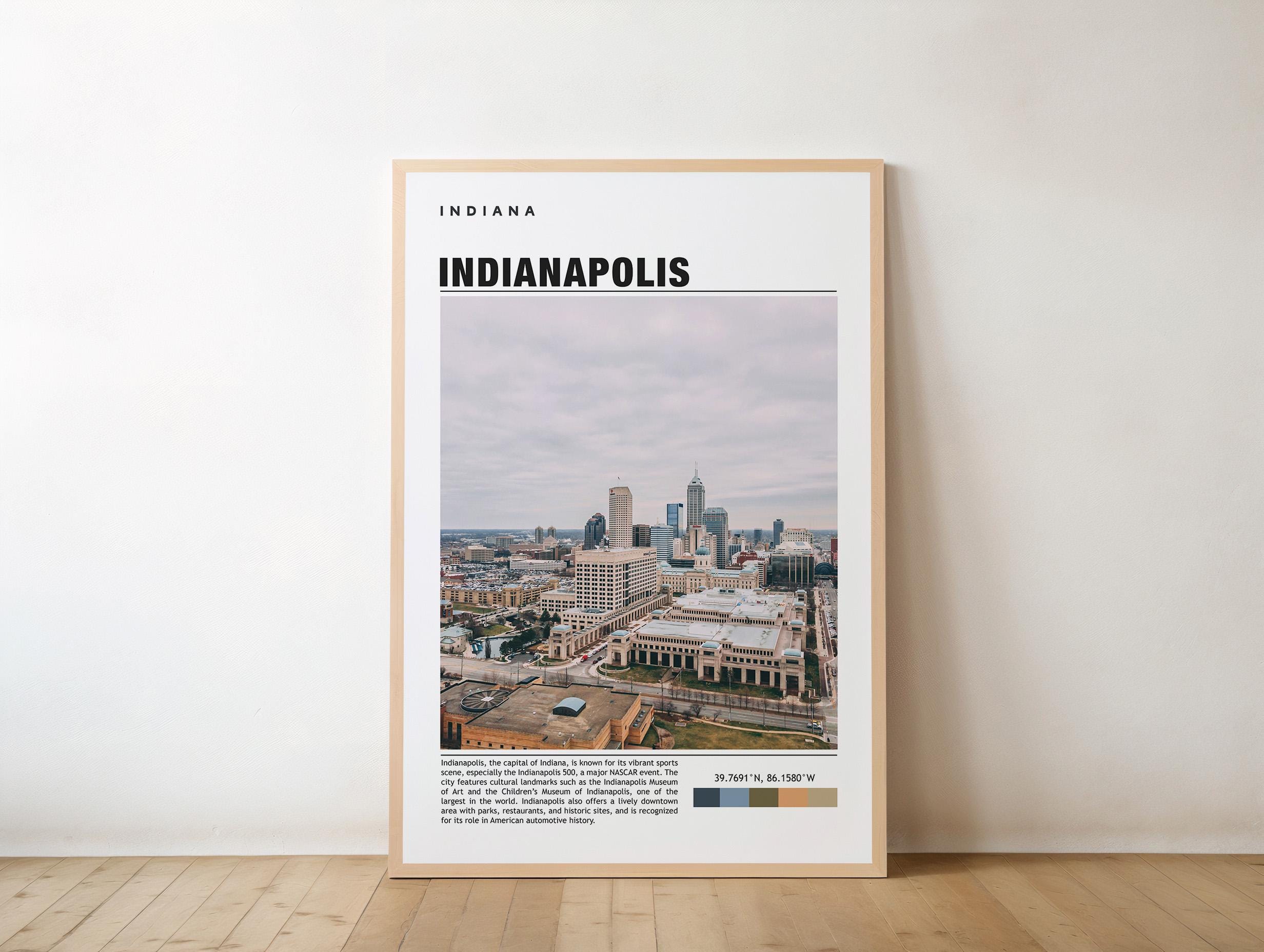 Indianapolis Wall Art: Vibrant Cityscape - Digital Download Print - Etsy
