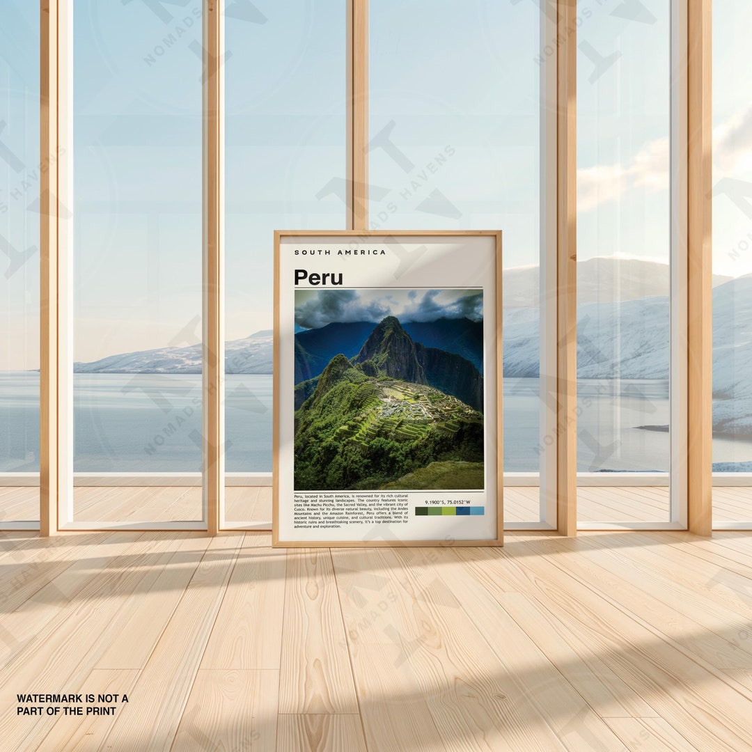 Peru Print, Vintage Poster, Peru Wall Art, Peru Digital Poster, Peru ...