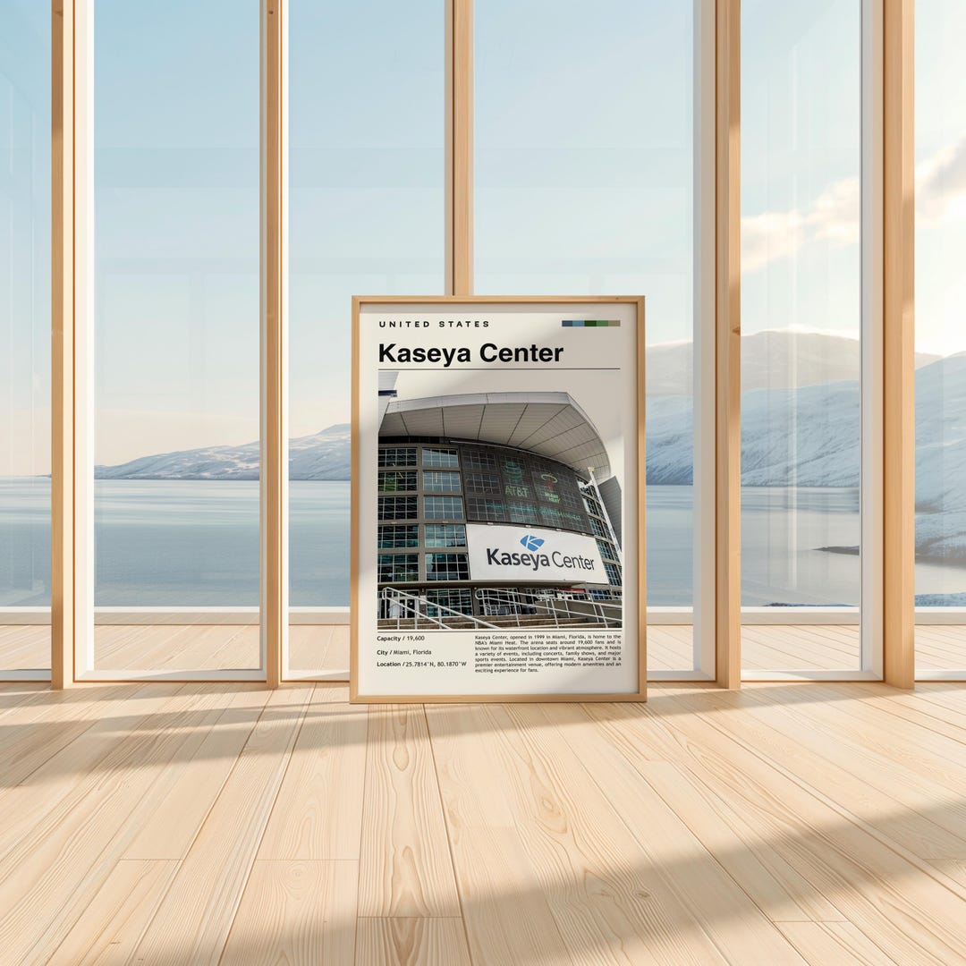 Kaseya Center, Stadium Art, Sports Poster, Basketball Arena, Hockey ...