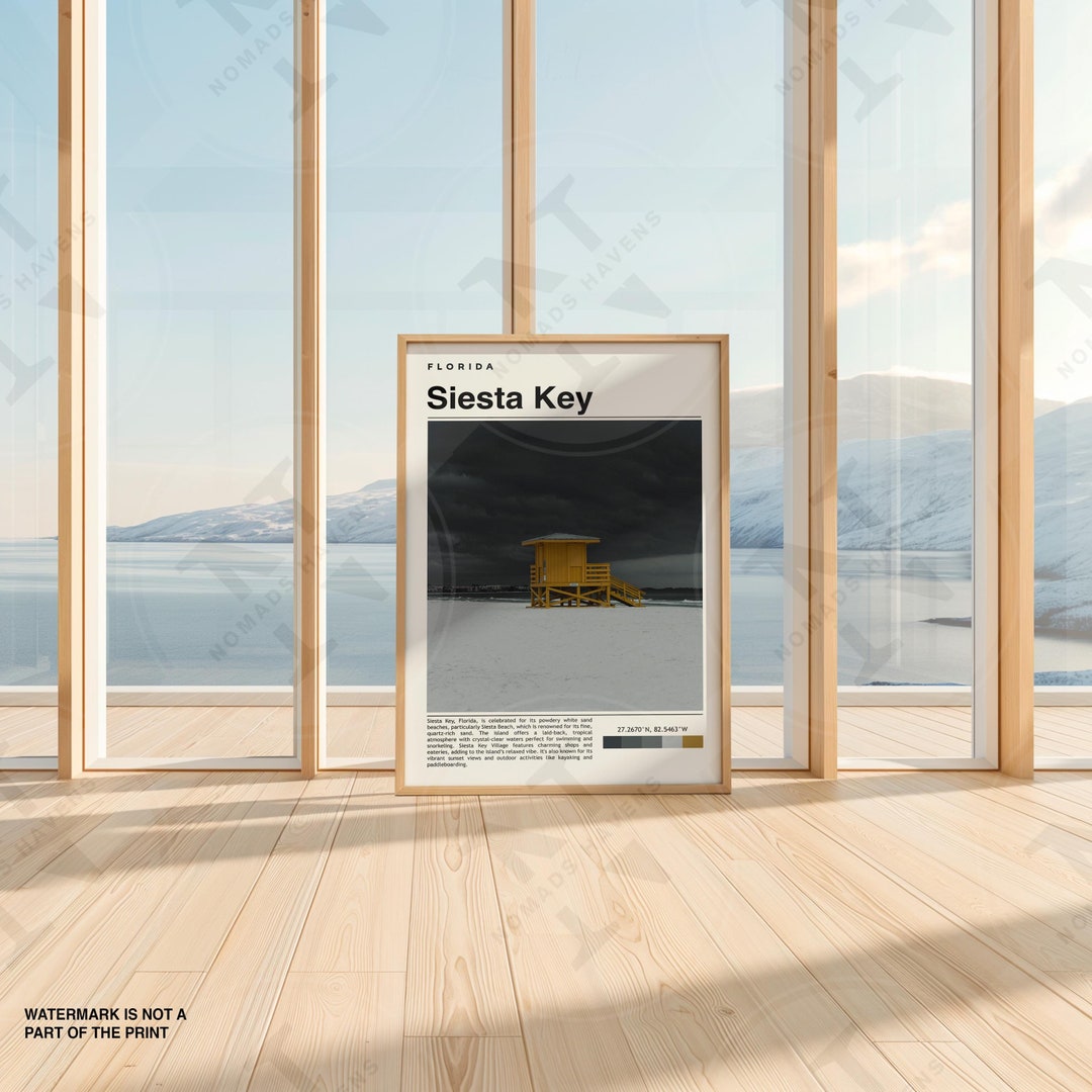 Siesta Key Print, Siesta Key Poster, Siesta Key Wall Art, Siesta Key ...