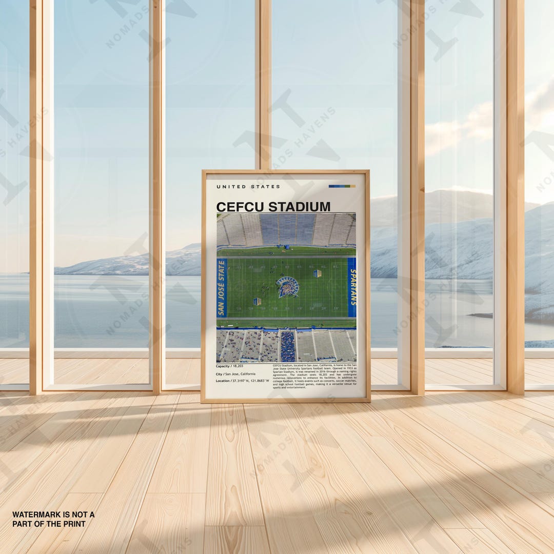 CEFCU Stadium, Stadium Art, Sports Poster, Football Field, College ...