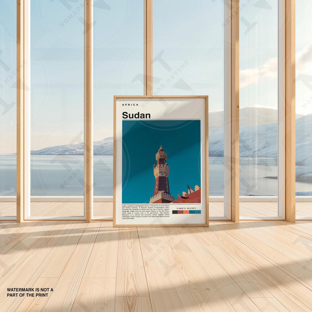 Sudan Print, Sudan Poster, Sudan Wall Art, Sudan Travel, Sudan Art ...