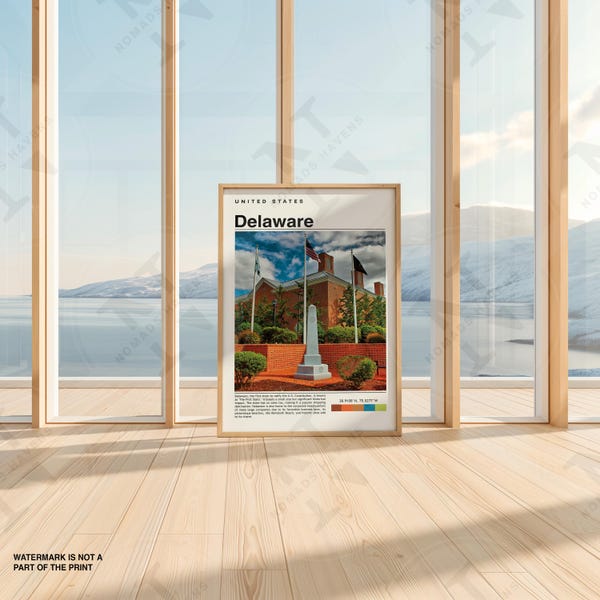 Delaware Poster - Etsy