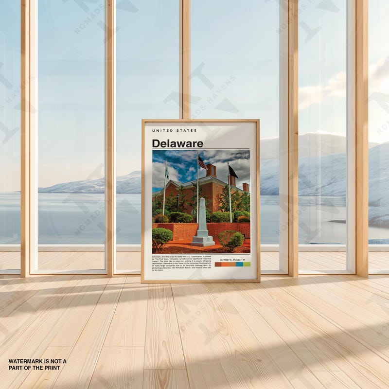 Delaware Poster - Etsy