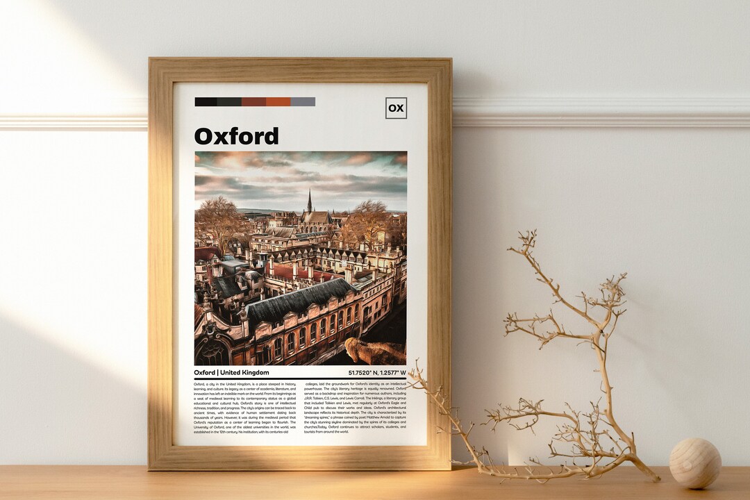 Oxford Print, Travel Poster, Oxford Art, Oxford Poster, Oxford Photo ...