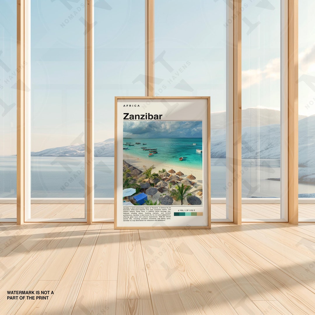 Zanzibar Print, Zanzibar Poster, Zanzibar Wall Art, Zanzibar Travel ...