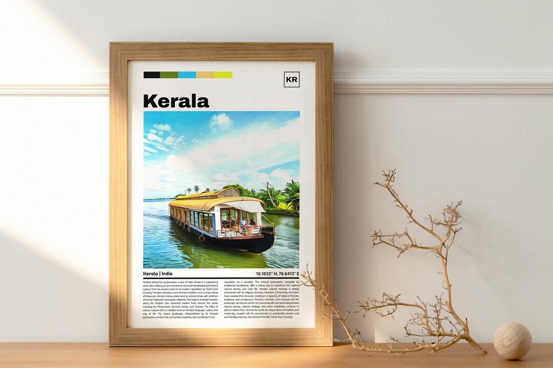 Kerala Print, Travel Poster, Kerala Wall Art, Kerala Poster, Kerala ...