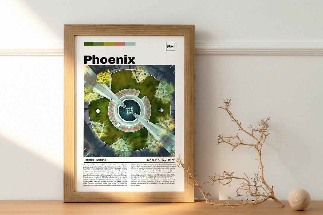 Phoenix Print, Phoenix Poster, Phoenix Wall Art, Phoenix Travel ...