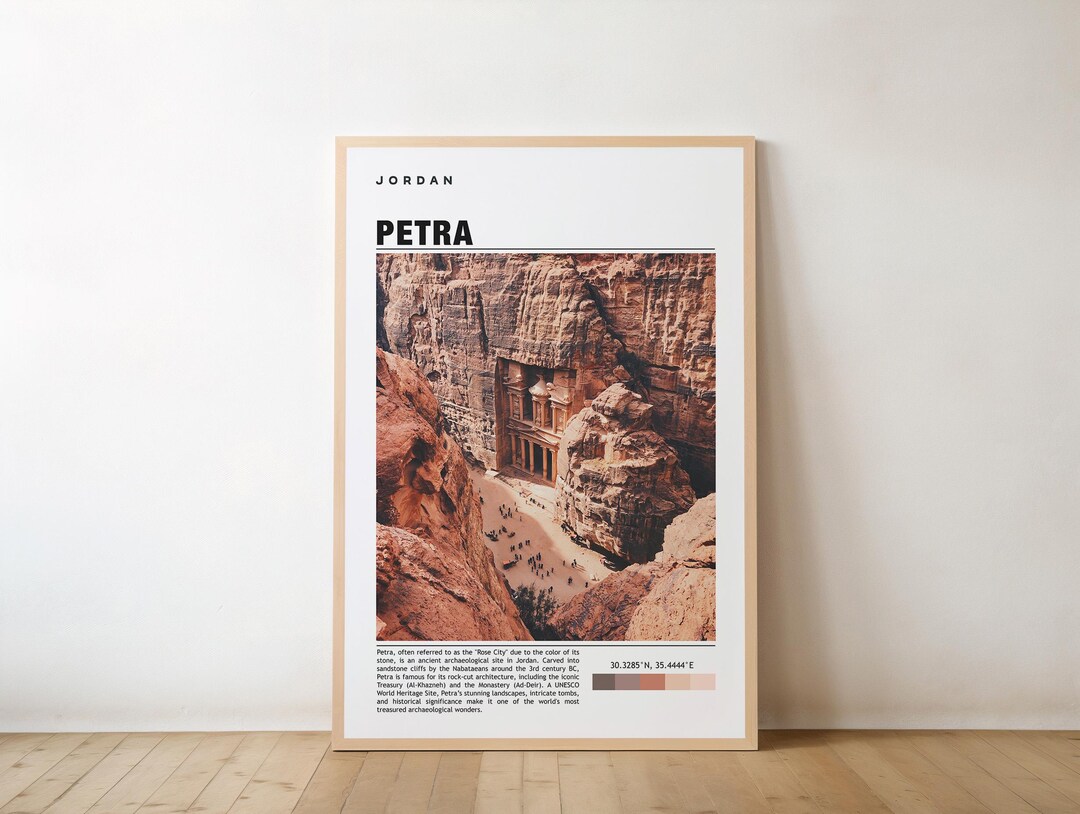 Petra Print, Jordan Print, Petra Poster, Raqmu Wall Art, Petra Travel ...
