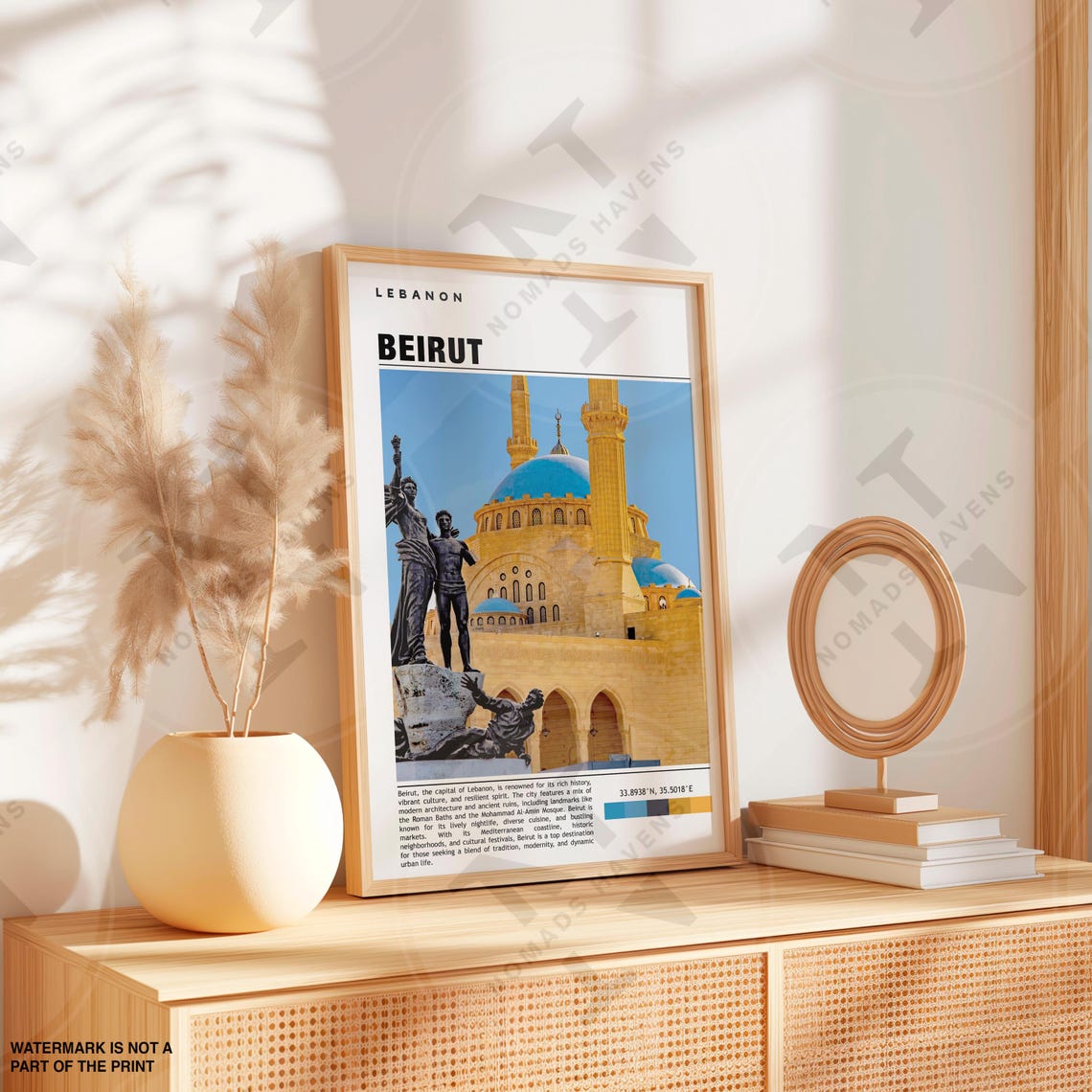 Beirut Poster: Vibrant Skyline and Historic Streets - Digital Print - Etsy