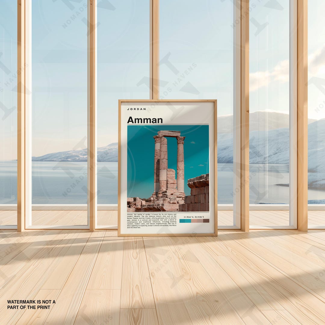 Amman Print, Travel Poster, Amman Wall Art, Amman Poster, Amman Photo ...