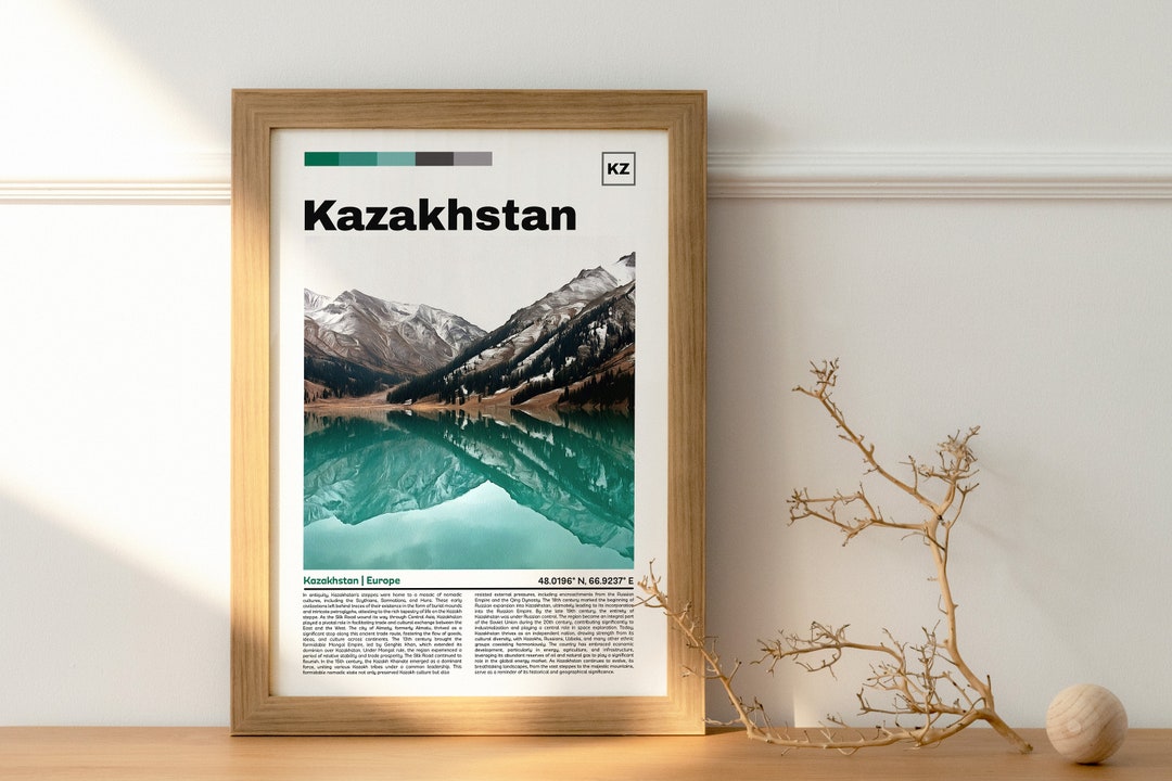 Kazakhstan Print, Kazakhstan Art, Kazakhstan Poster, Kazakhstan Wall ...