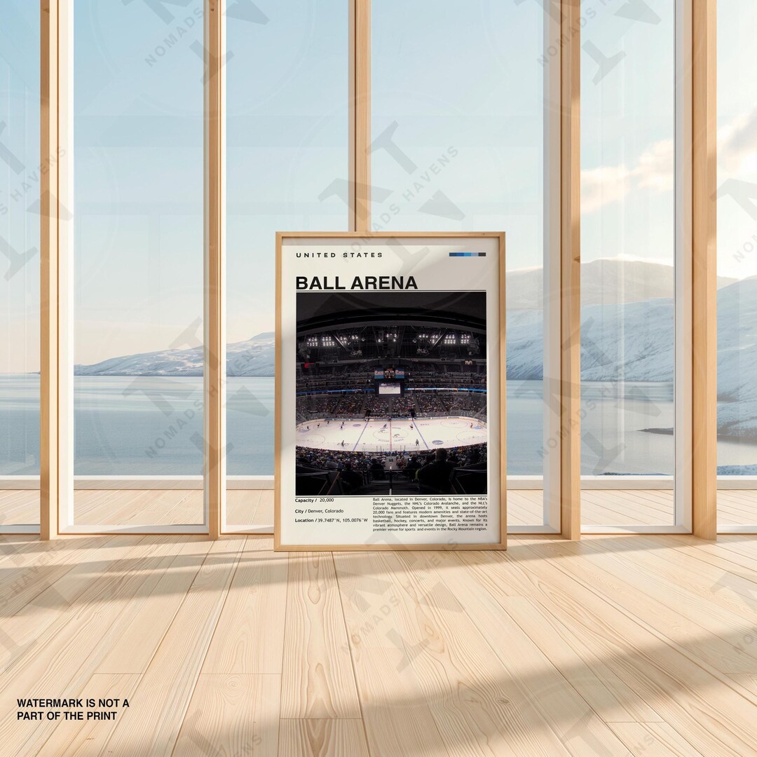 Ball Arena Art, Arena Print, Ball Arena Wall Art, Sports Venue Art ...